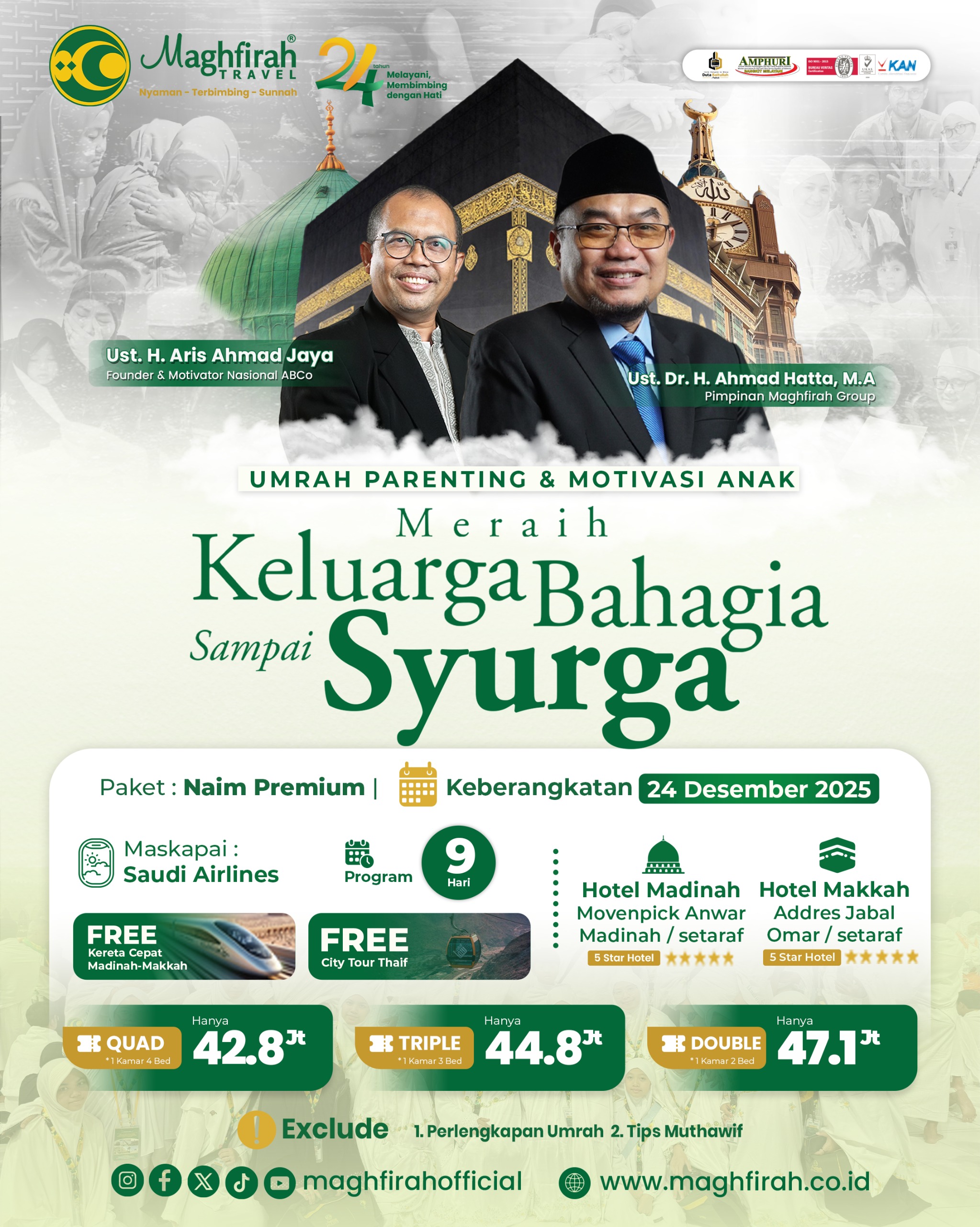 Umrah Parenting - Paket Naim Premium - Maghfirah Travel Haji & Umrah Eksekutif